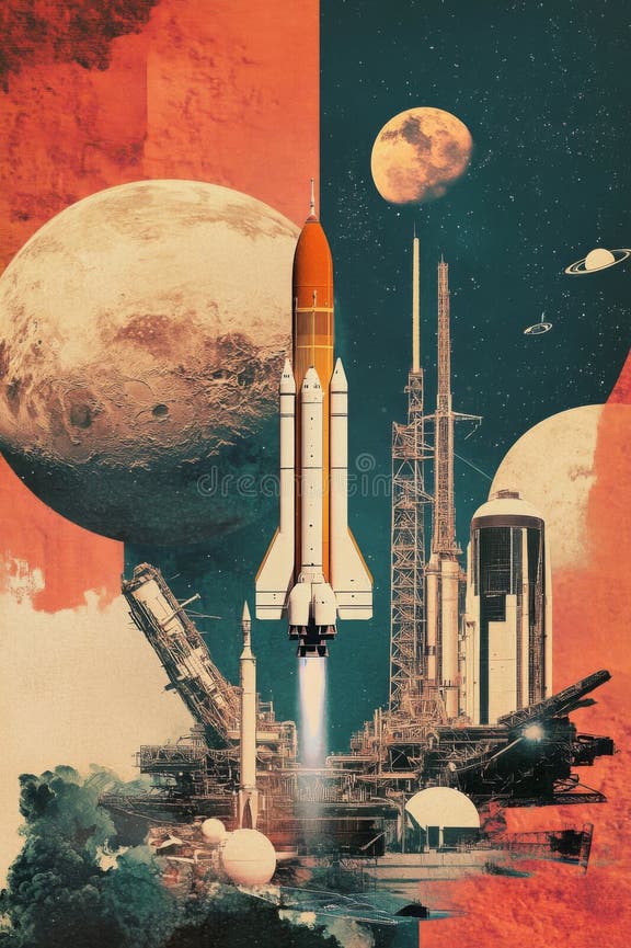 Space Exploration Milestones in History Stock Illustration ...