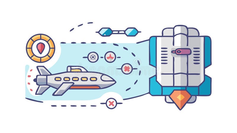 Space Exploration Mission with Ship and Map, Vector Design Generative ...