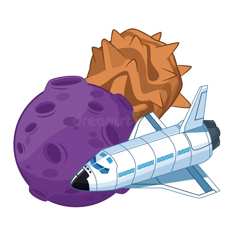 Space Exploration and Planets Cartoon Stock Vector - Illustration of ...