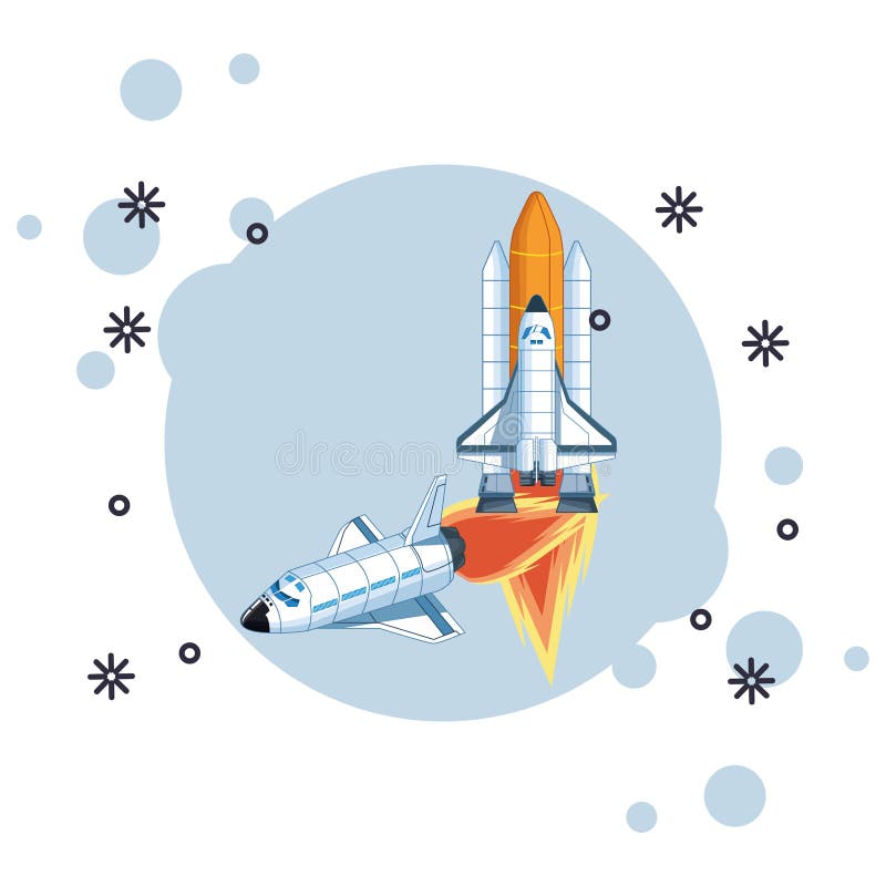 Space Exploration and Planets Cartoon Stock Vector - Illustration of ...