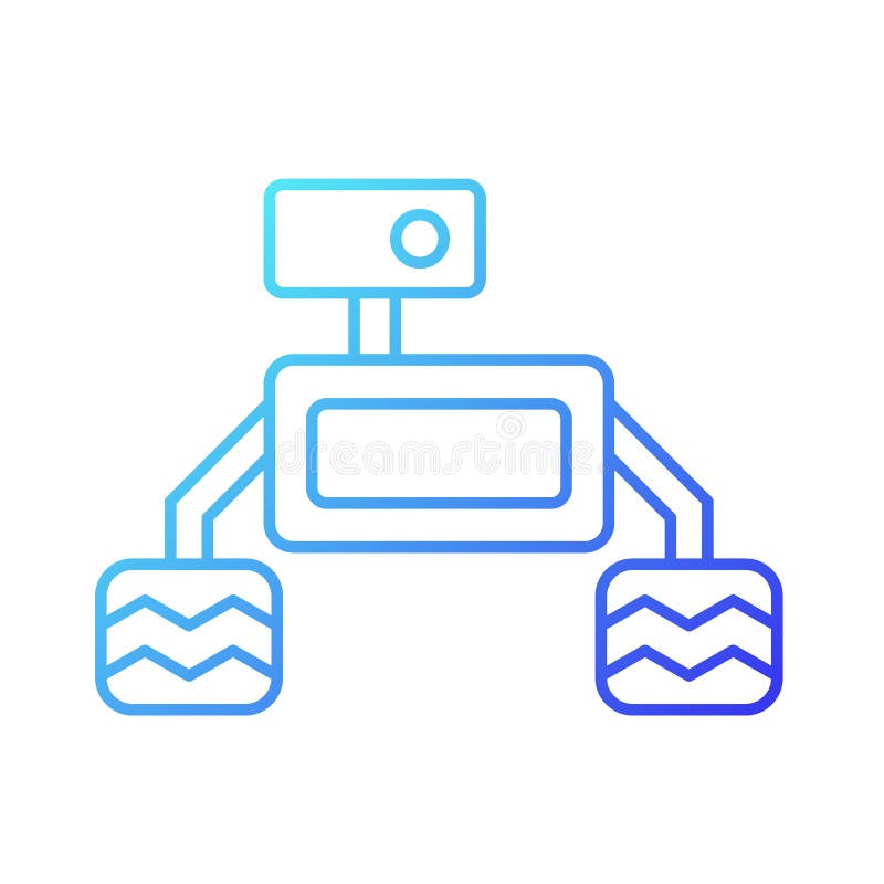 Space Exploration Robot Gradient Linear Vector Icon Stock Vector ...