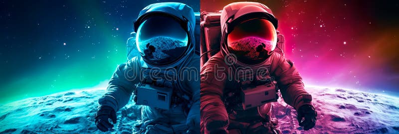 Space Exploration Scene with a Gradient Background of Cosmic Colors ...