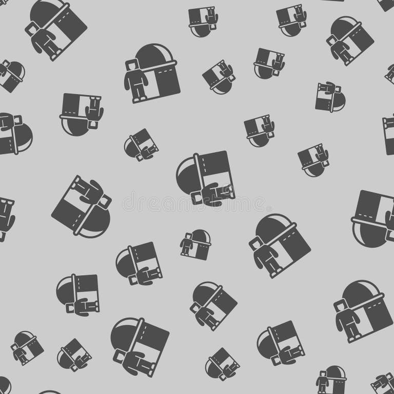 Space Exploration Station with Astronaut Solid Seamless Pattern, Cosmos ...