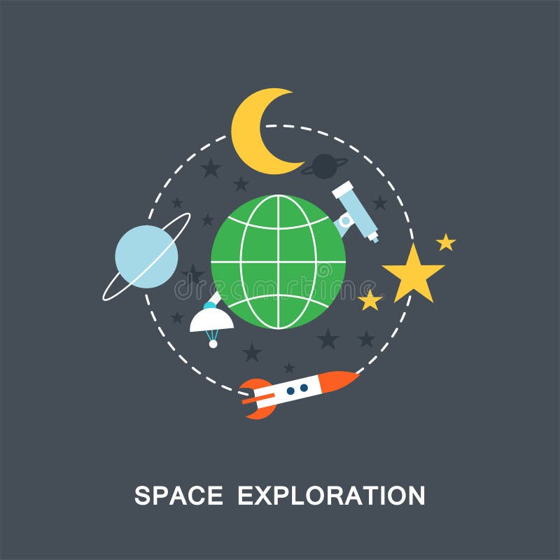 Space exploration vector stock vector. Illustration of galaxy - 71493040