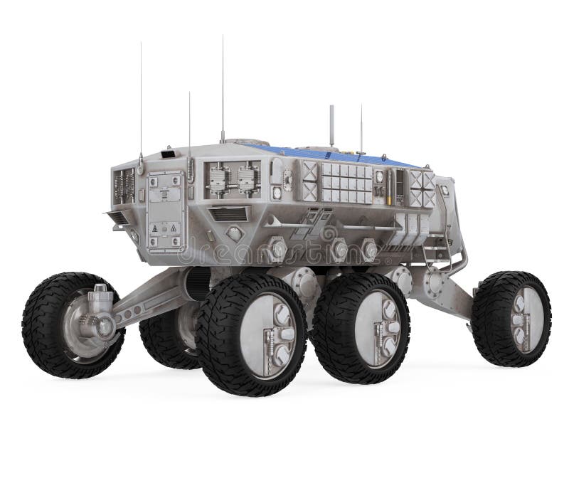 Space Exploration Vehicle Isolated Stock Illustration - Illustration of ...