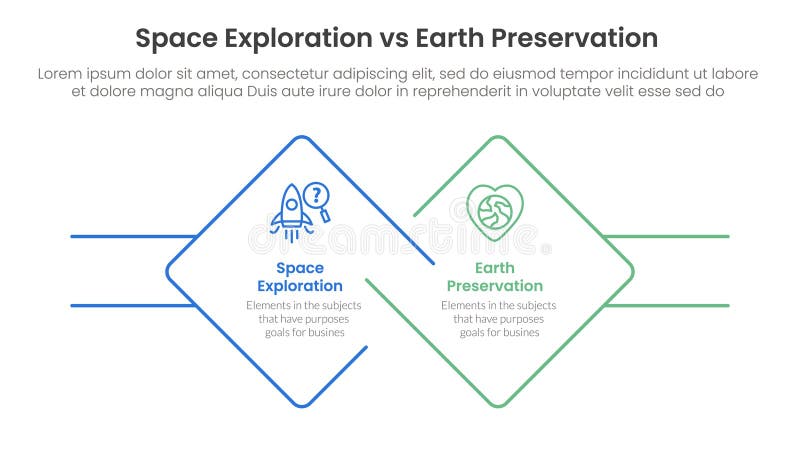 Space Exploration Vs Earth Preservation Comparison Concept for ...