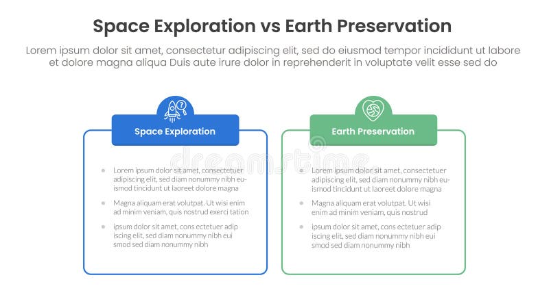 Space Exploration Vs Earth Preservation Comparison Concept for ...