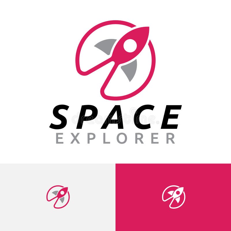 Space Explorer Rocket Planet Modern Science Logo Stock Illustration ...