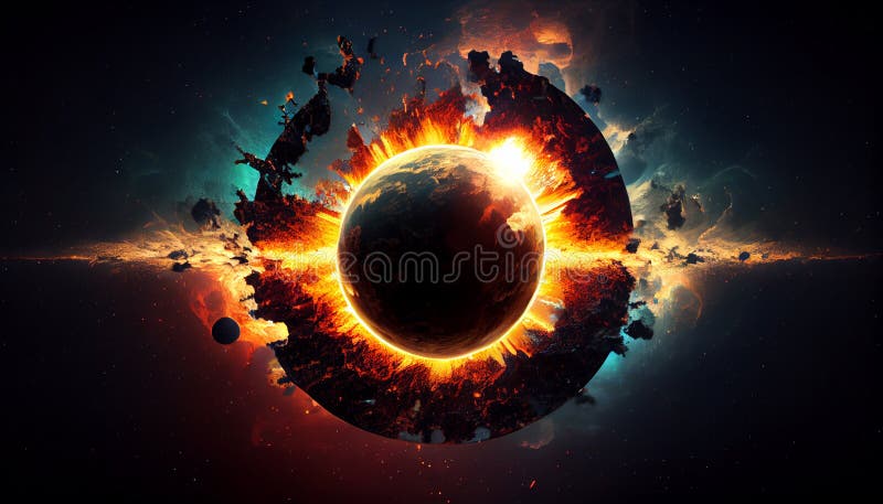 Space Explosion, Planet Explosion Flash, Impact, Illustration Stock ... Space Explosion, Planet Explosion Flash, Impact, Illustration Stock ...