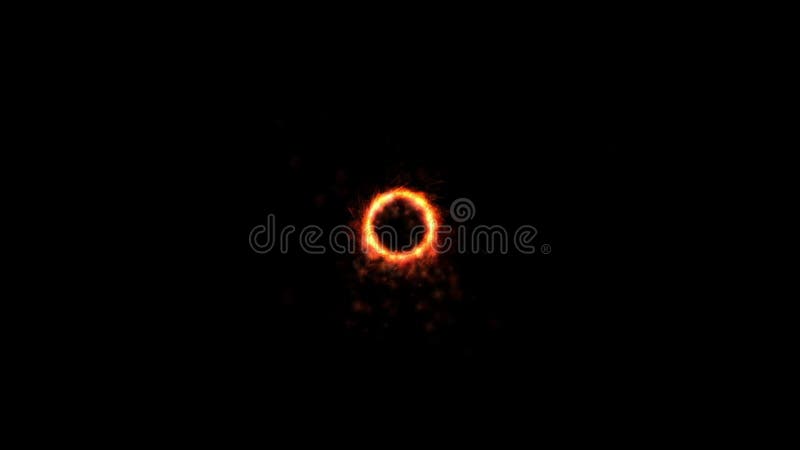 Space Explosion with Ring of Fire with Black Screen Stock Video - Video ...