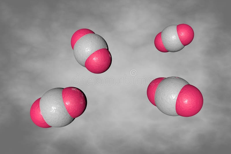 Carbon Dioxide Space Filling Model