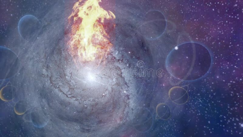 Burning Fire in the Center of the Universe Stock Video - Video of ...