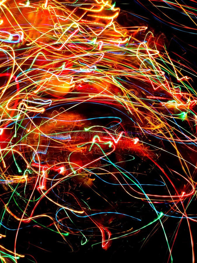 Space Flight Defocused Lights Background. Colorful Blurred Background ...