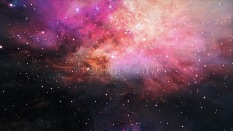 Space Flight through the Orion Nebula. 4K 3D Render Seamless Loop for ...