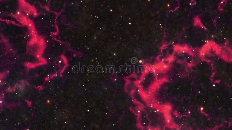 Space Flight into a Star Field in Galaxy Clouds and Lightning Ne Stock ...