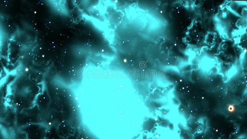 Space Flight into a Star Field in Galaxy Clouds and Lightning Nebula ...