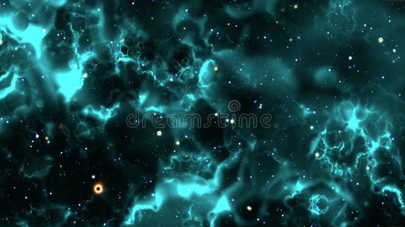 Space Flight into a Star Field in Galaxy Clouds and Lightning Nebula ...
