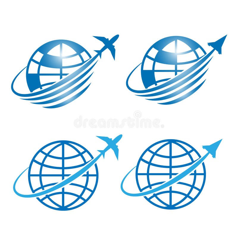 Space Flight Symbol and Travel Logo Icons Design Stock Vector ...