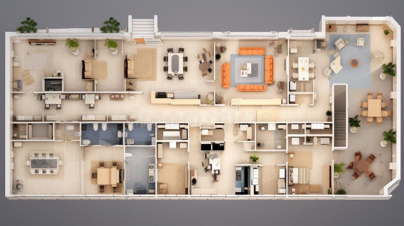Space floorplan office stock illustration. Illustration of central ...