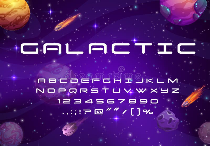Space Font Techno Typeface, Futuristic Alphabet Stock Vector ...