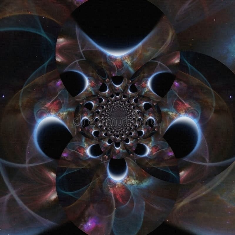 Space Fractal, Fantasy Shapes Contrasts Lights, Sparkling Petals ...