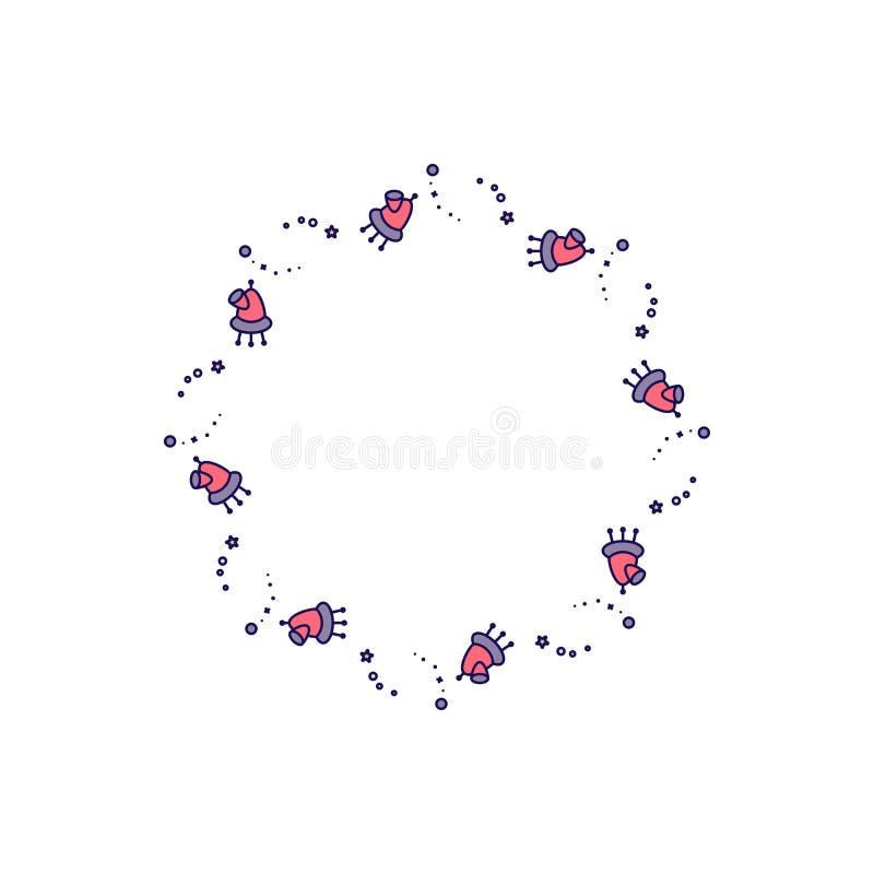 Space frame symbol borders stock vector. Illustration of cosmic - 135280974