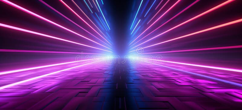 A Space Full of Neon Lights Stock Image - Image of light, modern: 309490189