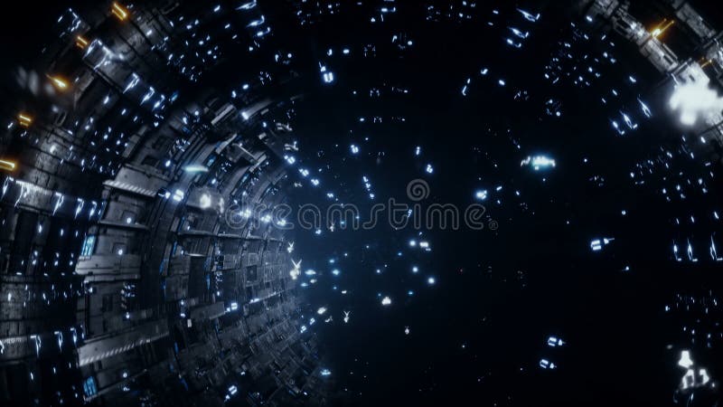 Space Futuristic Base with Ships Traffic. Futuristic Concept. Realistic ...