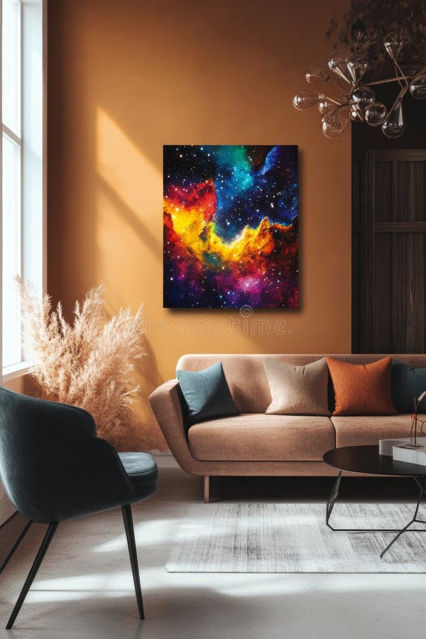 Space and Galaxy Art Posters for Room Decoration Generative AI Stock ...