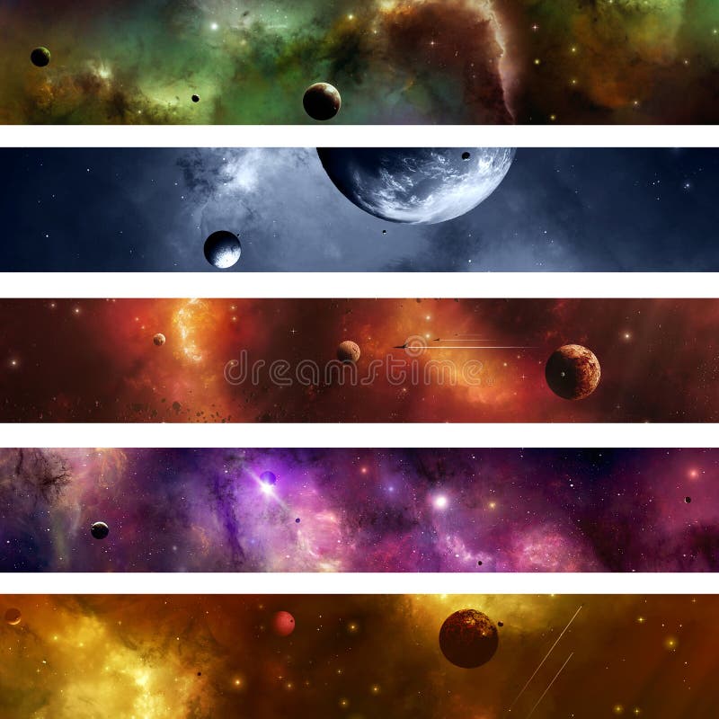 Space Galaxy Banner stock illustration. Illustration of astrology ...