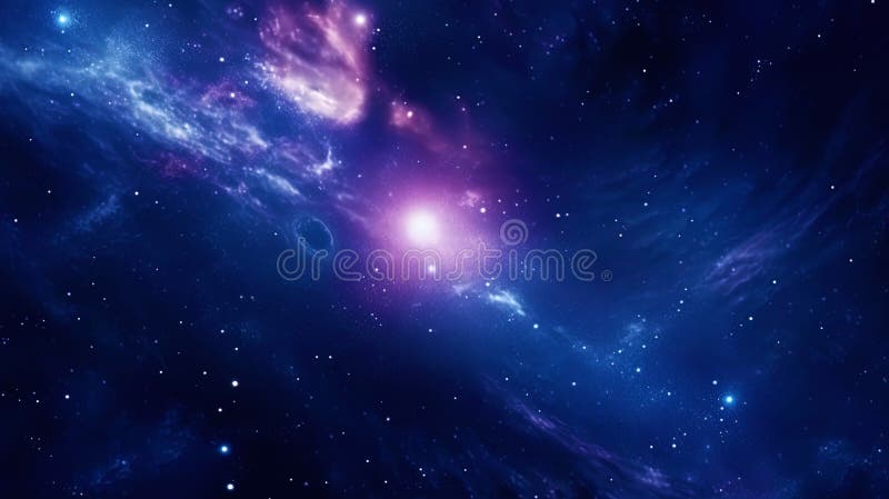 Space Galaxy from Bright Space Points Stock Illustration - Illustration ...