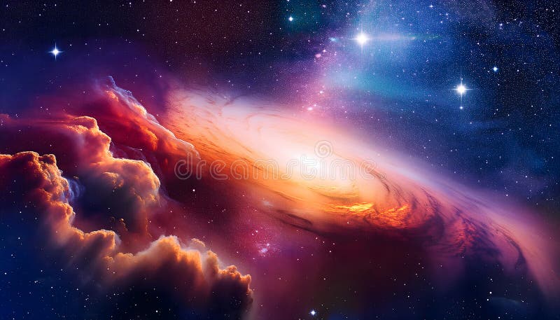 Space Galaxy Cloud Nebula. Stary Night Cosmos. Universe Science ...