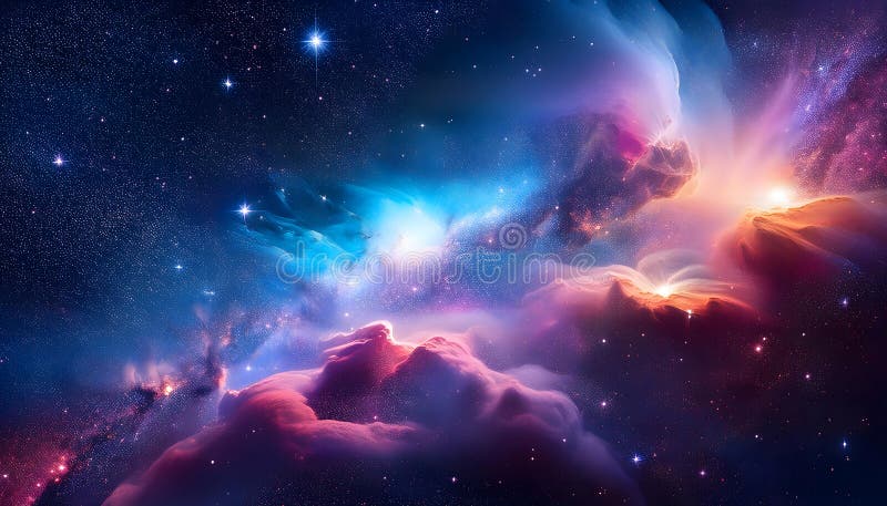 Space Galaxy Cloud Nebula. Stary Night Cosmos. Universe Science ...