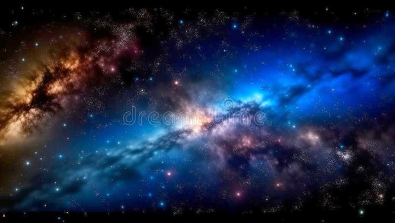 Space Galaxy Colorful Nebula Background, Universe Magic Starry Sky, Gas ...