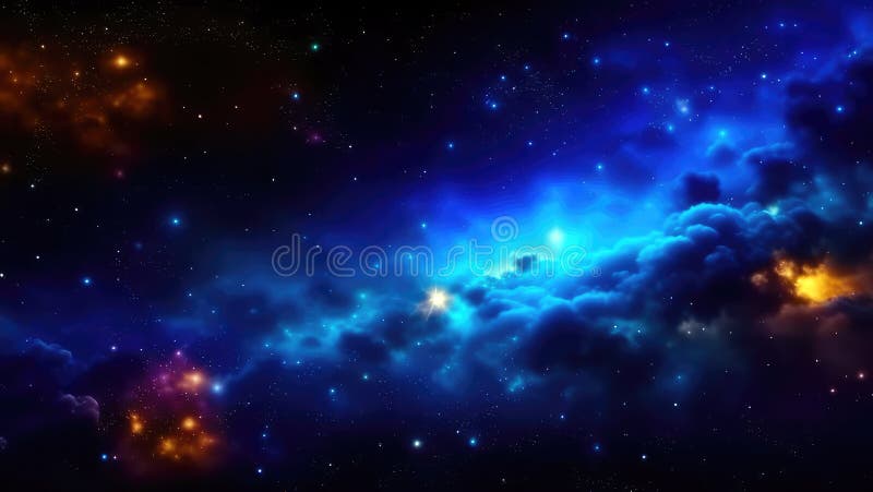 Space Galaxy Colorful Nebula Background, Universe Magic Starry Sky, Gas ...