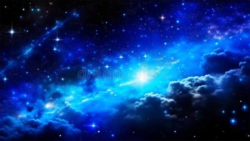 Space Galaxy Nebula Background, Universe Magic Starry Sky, Gas Cloud in ...