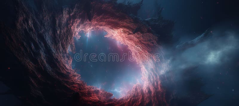 Space Galaxy Vortex Hole Tunnel Background Stock Illustration ...