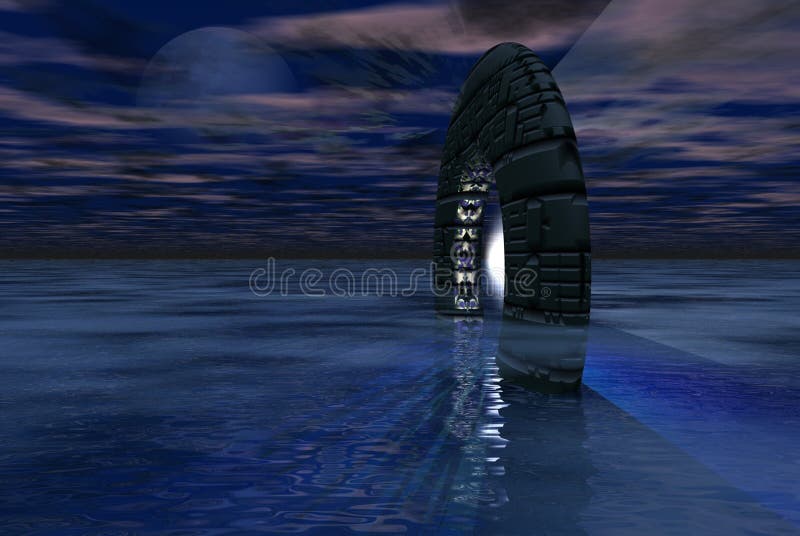 Space gate stock illustration. Illustration of computer - 881355