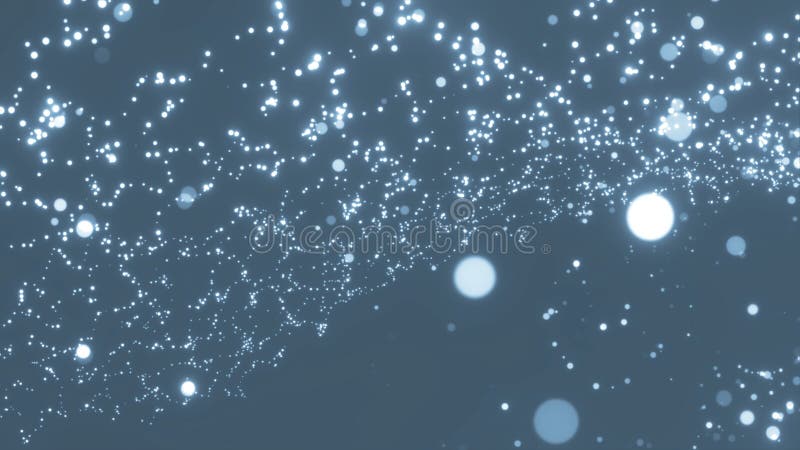 Space with Glowing Round Dots. Motion. Glowing Flying Dots in Space ...