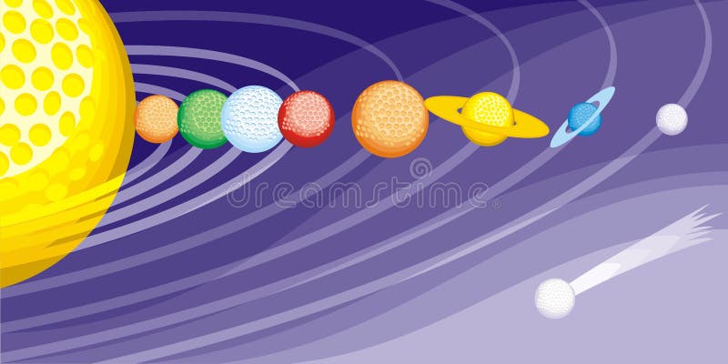 Space-golf stock vector. Illustration of mars, orbit - 13953192