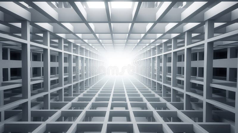 Space Grid Perspective Convergence Stock Illustration - Illustration of ...