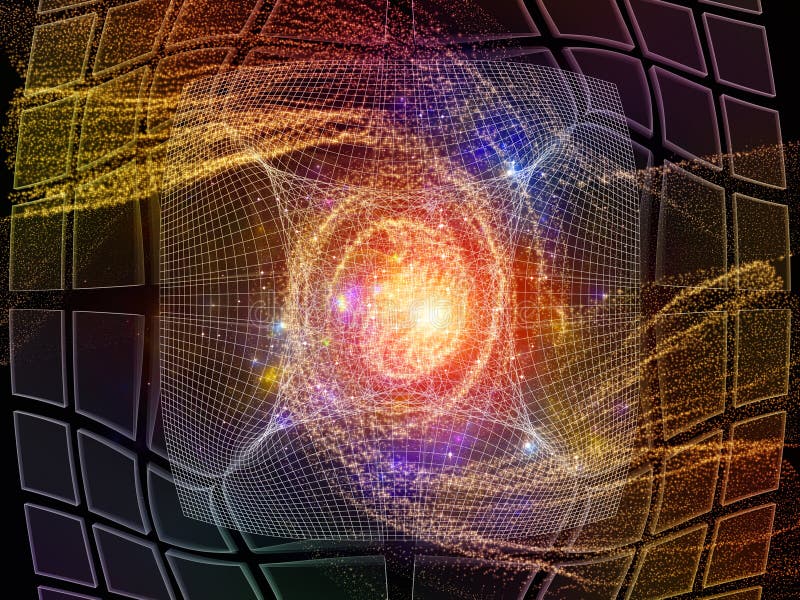 Space Grid and Numbers stock illustration. Illustration of topology ...