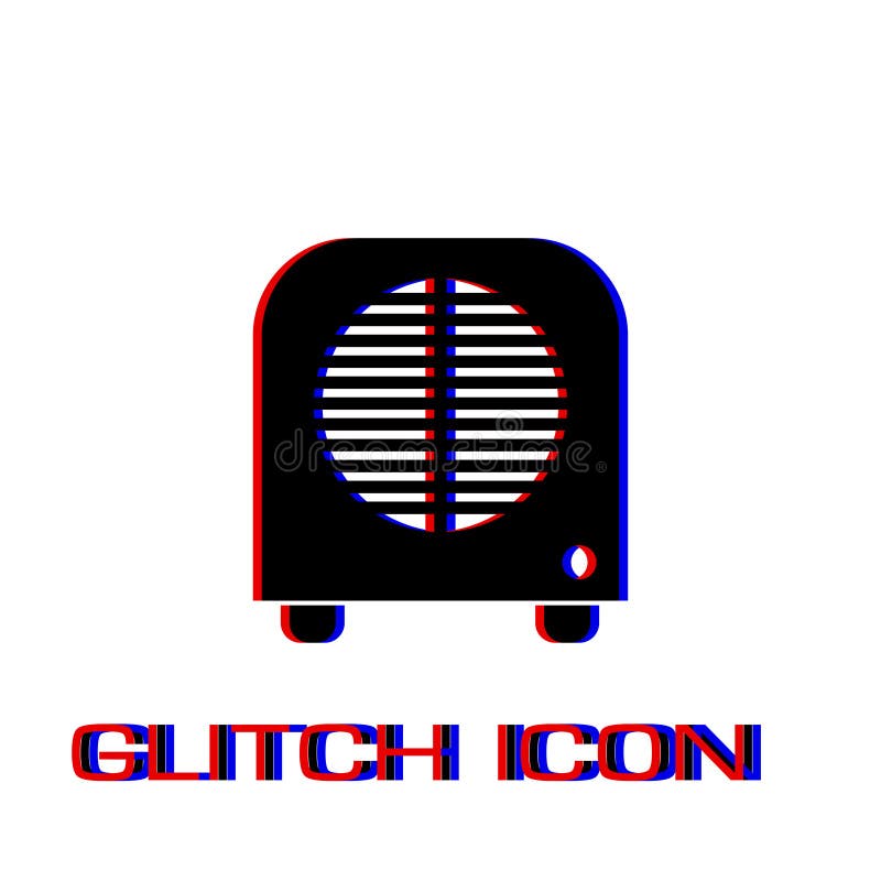 Space heater icon flat. stock vector. Illustration of object - 137540162