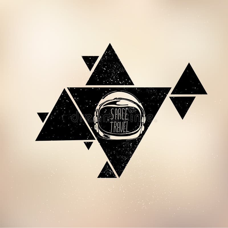 Space helmet triangle stock vector. Illustration of cosmos - 63107921