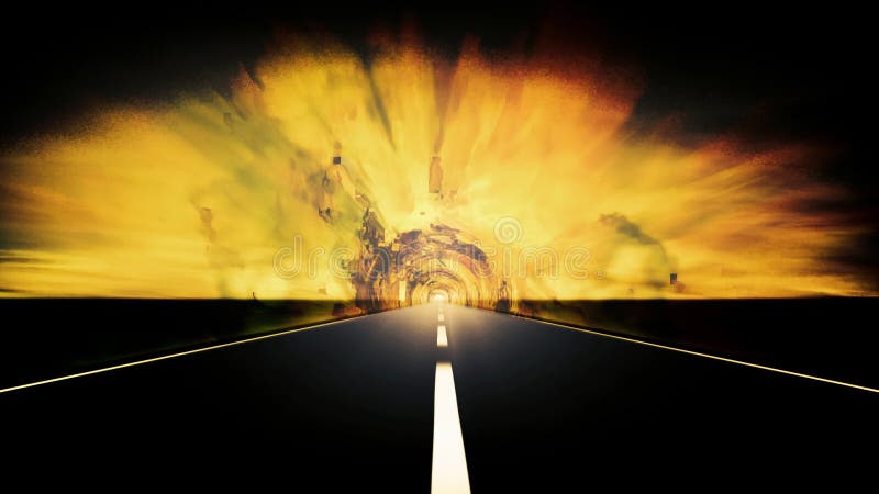 Space Highway Concept Video. Driving on Road Seamless Animation Stock ...