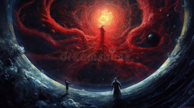 Space Horror God Space Yog-Sothoth Stock Illustration - Illustration of ...