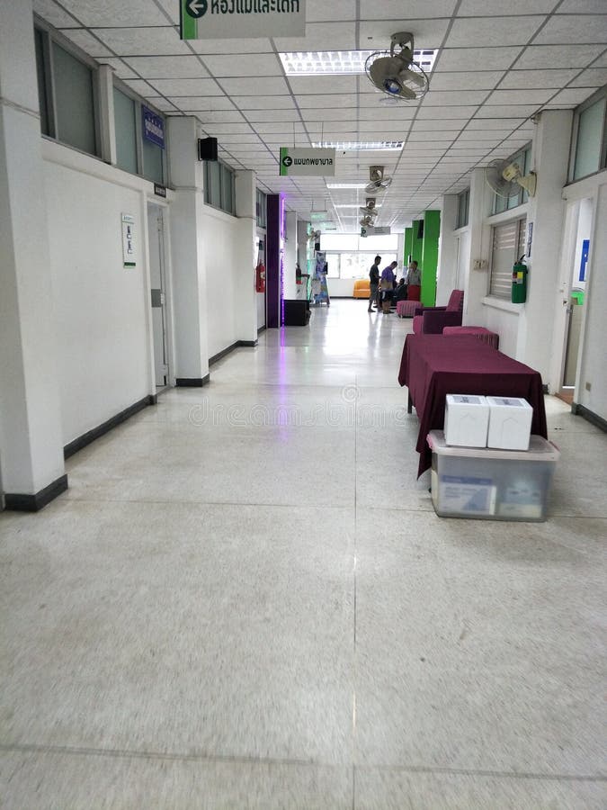 Space In The Hospital Building Corridors Stock Photo - Image of ...