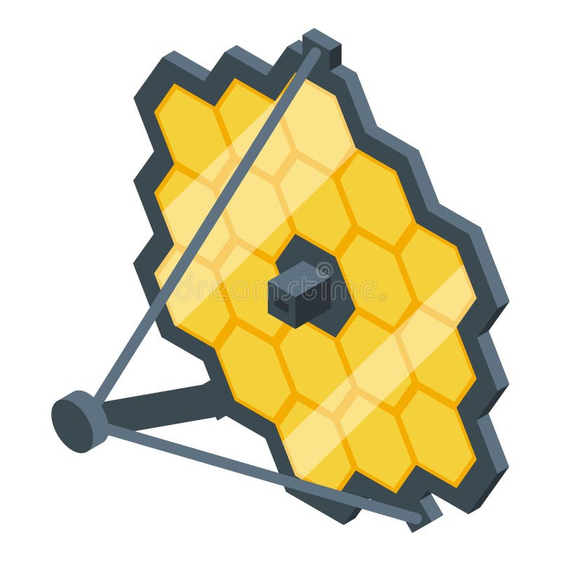 Space Hubble Telescope Icon Isometric Vector. Sun Research Stock ...