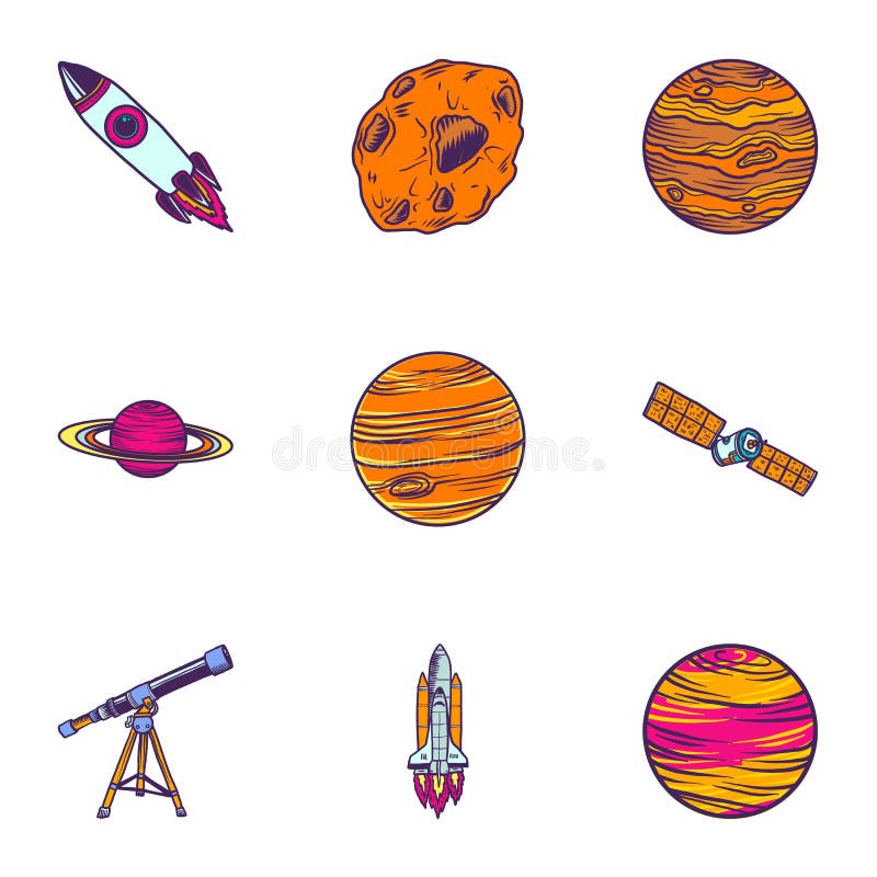 Space Sun Icon, Hand Drawn Style Stock Vector - Illustration of fuel ...