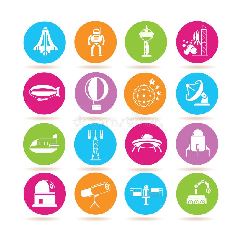 Space icons stock illustration. Illustration of rocket - 59066450